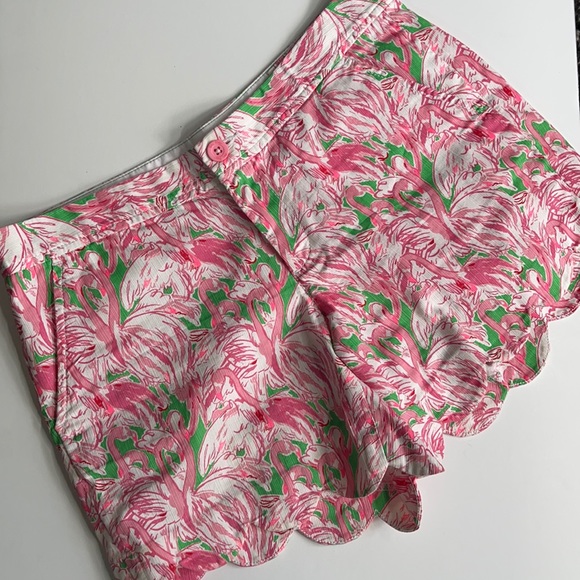 Lilly Pulitzer | Shorts | Lilly Pulitzer Buttercup Flamingo Shorts | Poshmark
